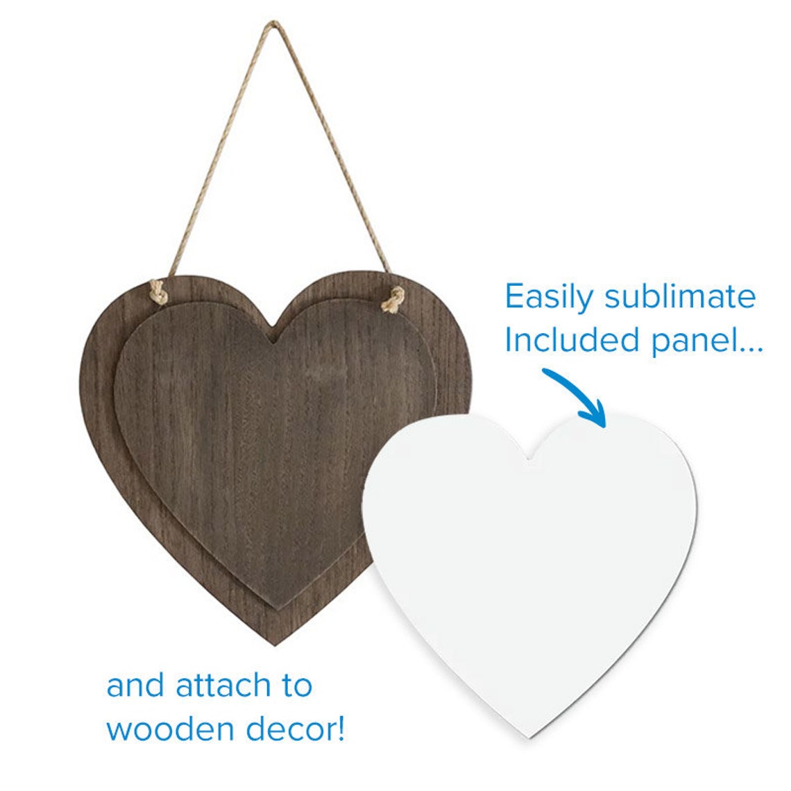 Hanging Heart Sign With 6.8 X 7 Printable Area - Etsy