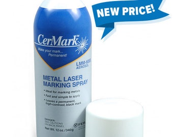 Cermark LMM6000 Double Pack- 12oz Metal Marking Spray for Laser ...