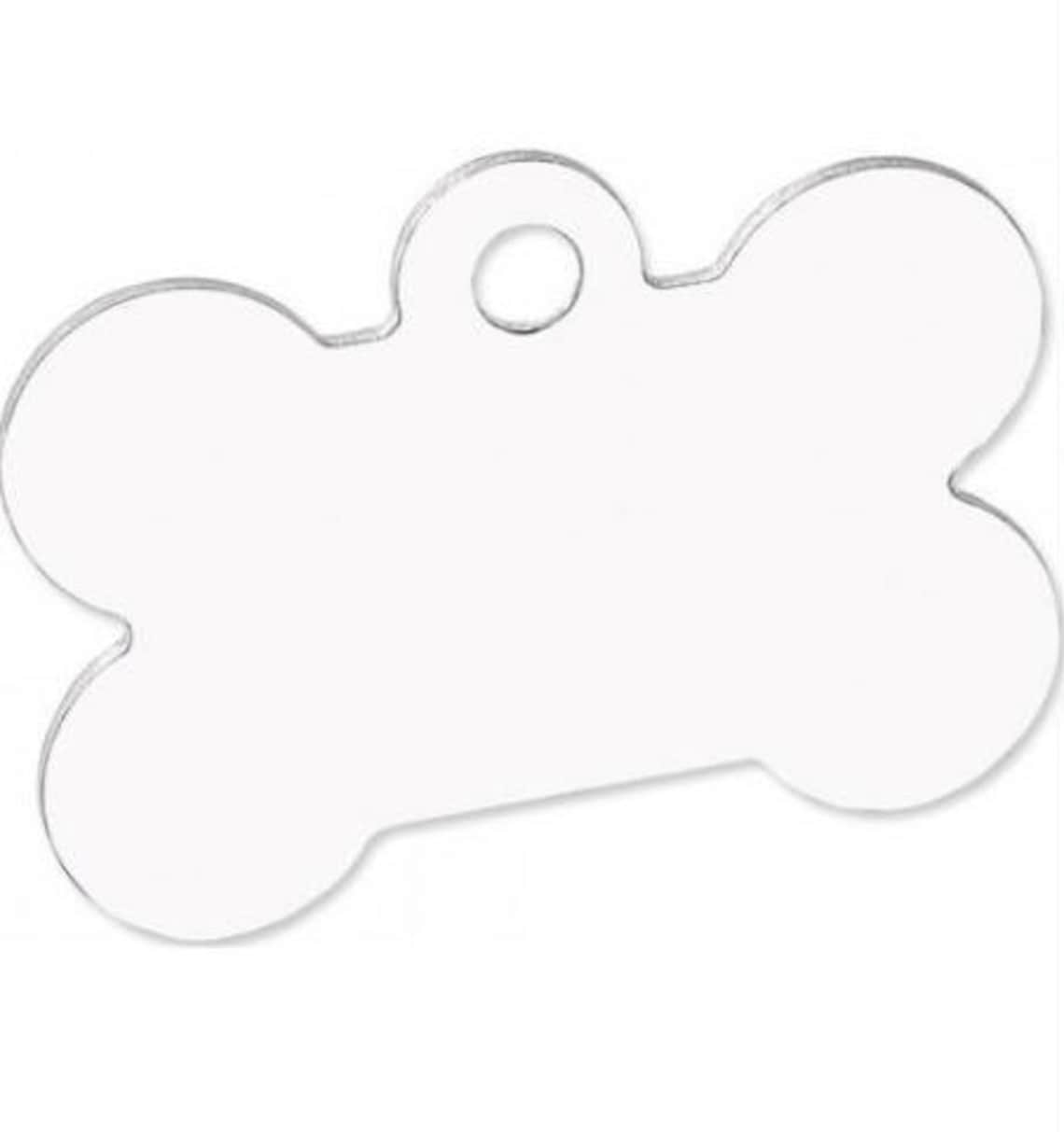 Blank white 1-1/8 X 1-1/2 Dog Bone Pet Tags for | Etsy