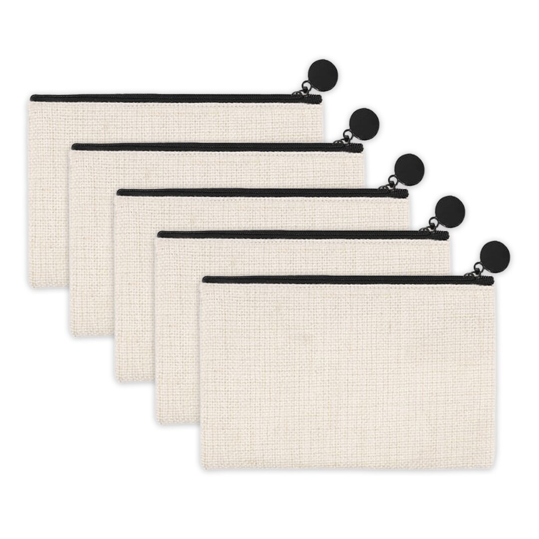 Sublimation Linen Small Linen Zipper Bag for Dye Sublimation Transfer ...