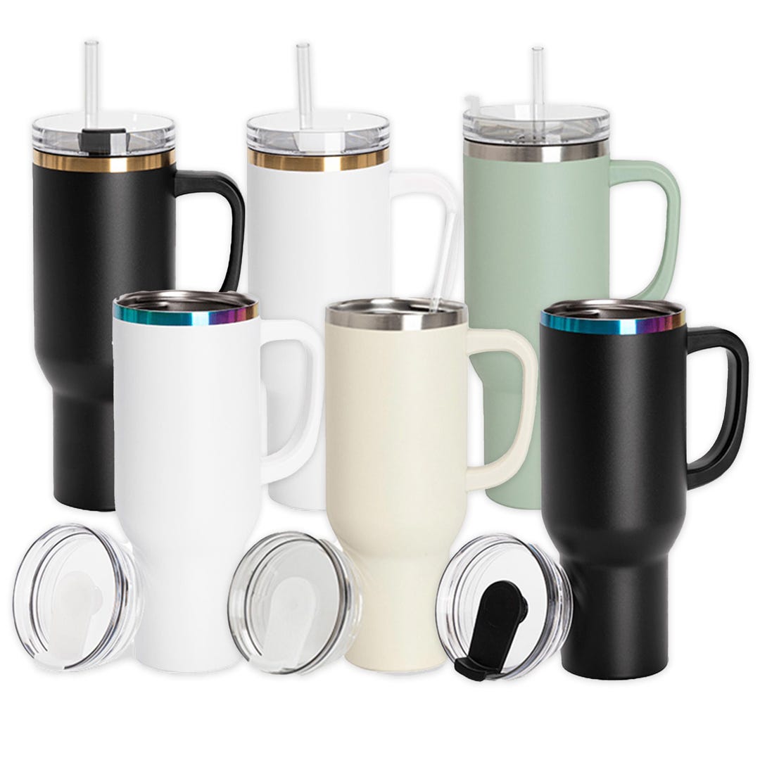 40oz Stainless Steel Engraving Tumblers With Handle | Customizable ...