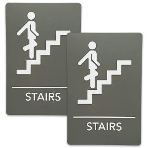 Ada-compliant Wayfinding Signs Ready to Install. Featuring Grade 2 ...