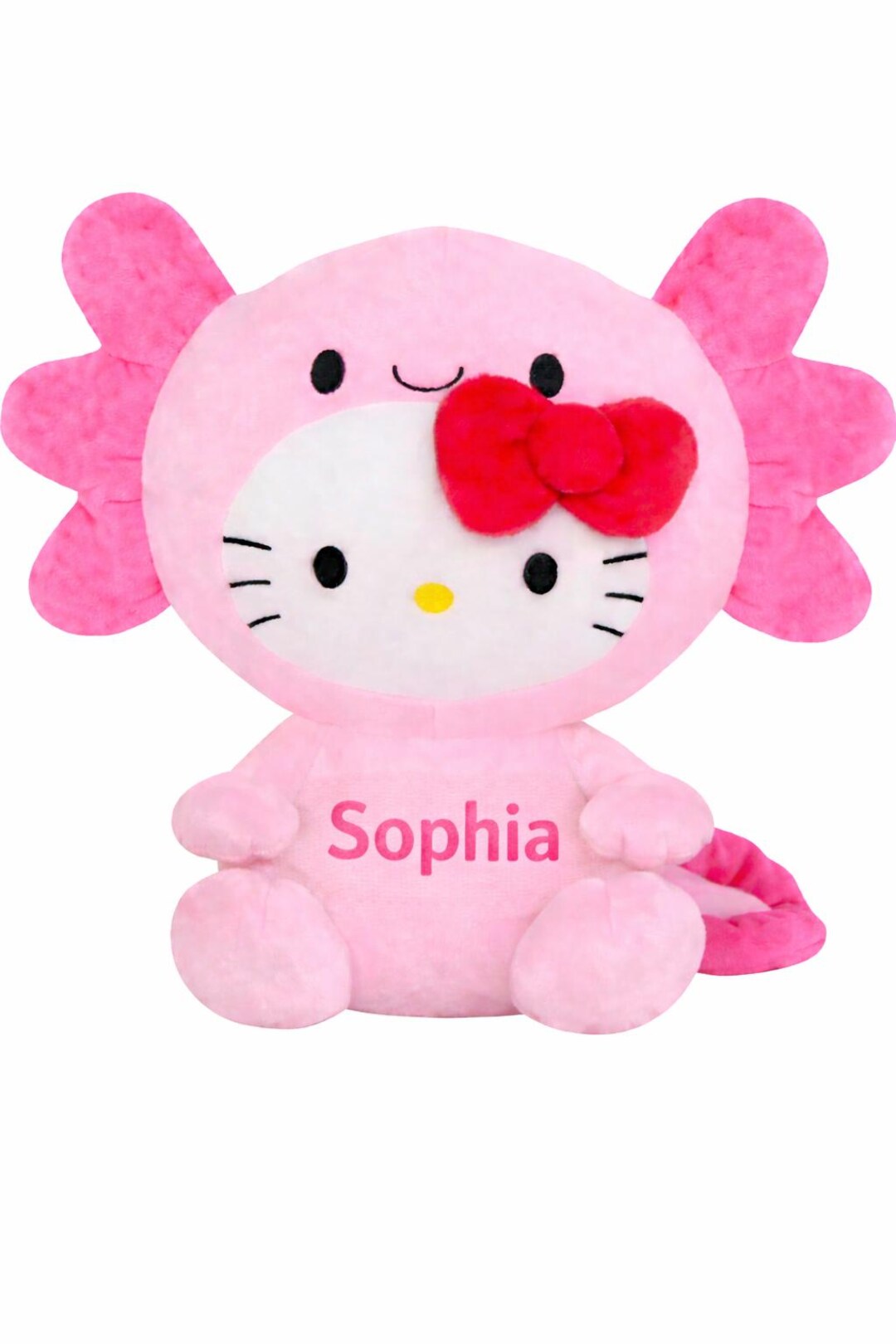 Hello Kitty Pink Axolotl Plush – 9” Tall – Personalized Just for You ...
