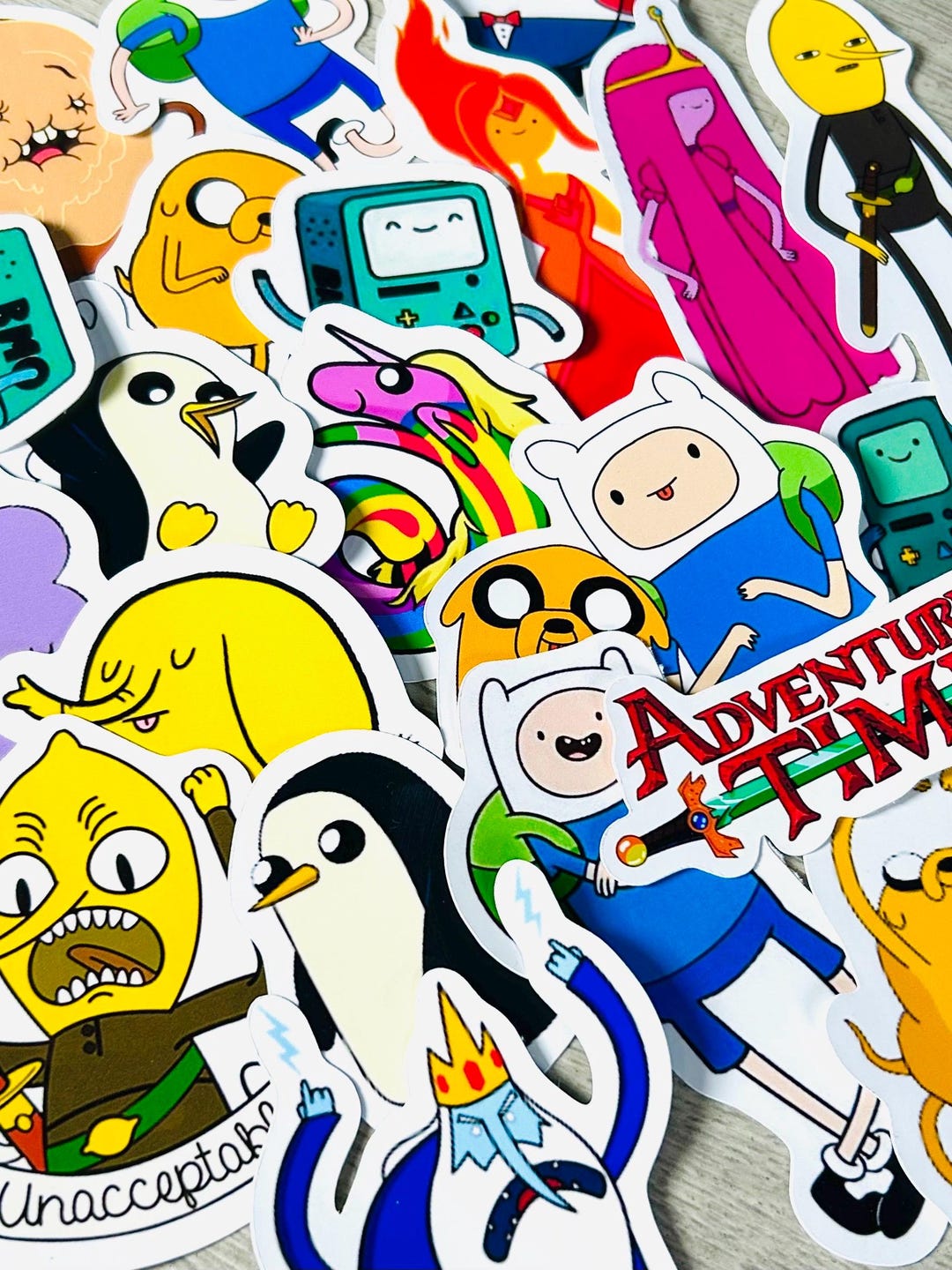 Cartoon Adventure Time Inspired Glossy Vinyl Die-cut Stickers ...
