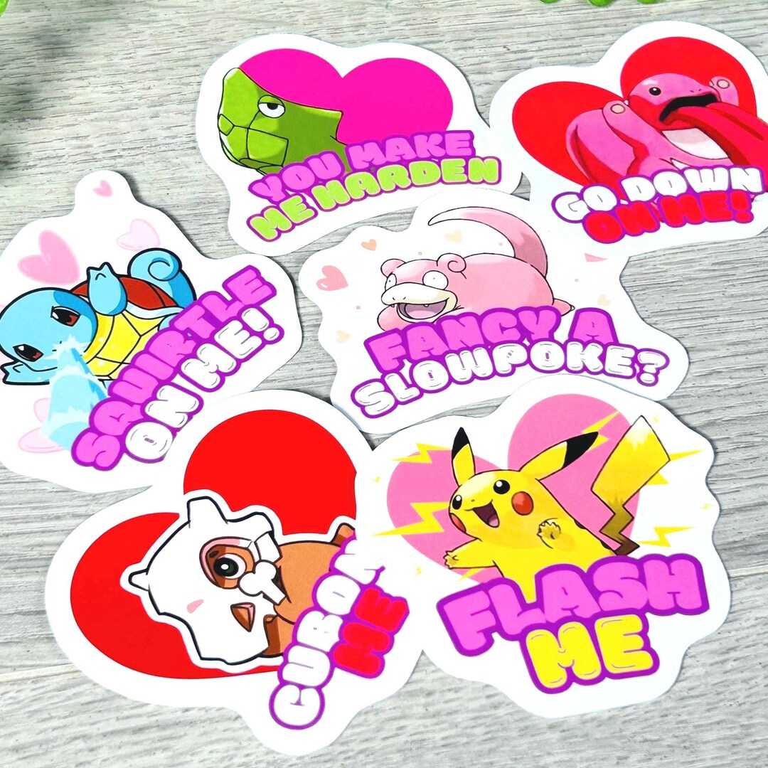 Fun Pokemon Inspired Adult Joke Meme Die-cut Vinyl Waterproof Glossy ...