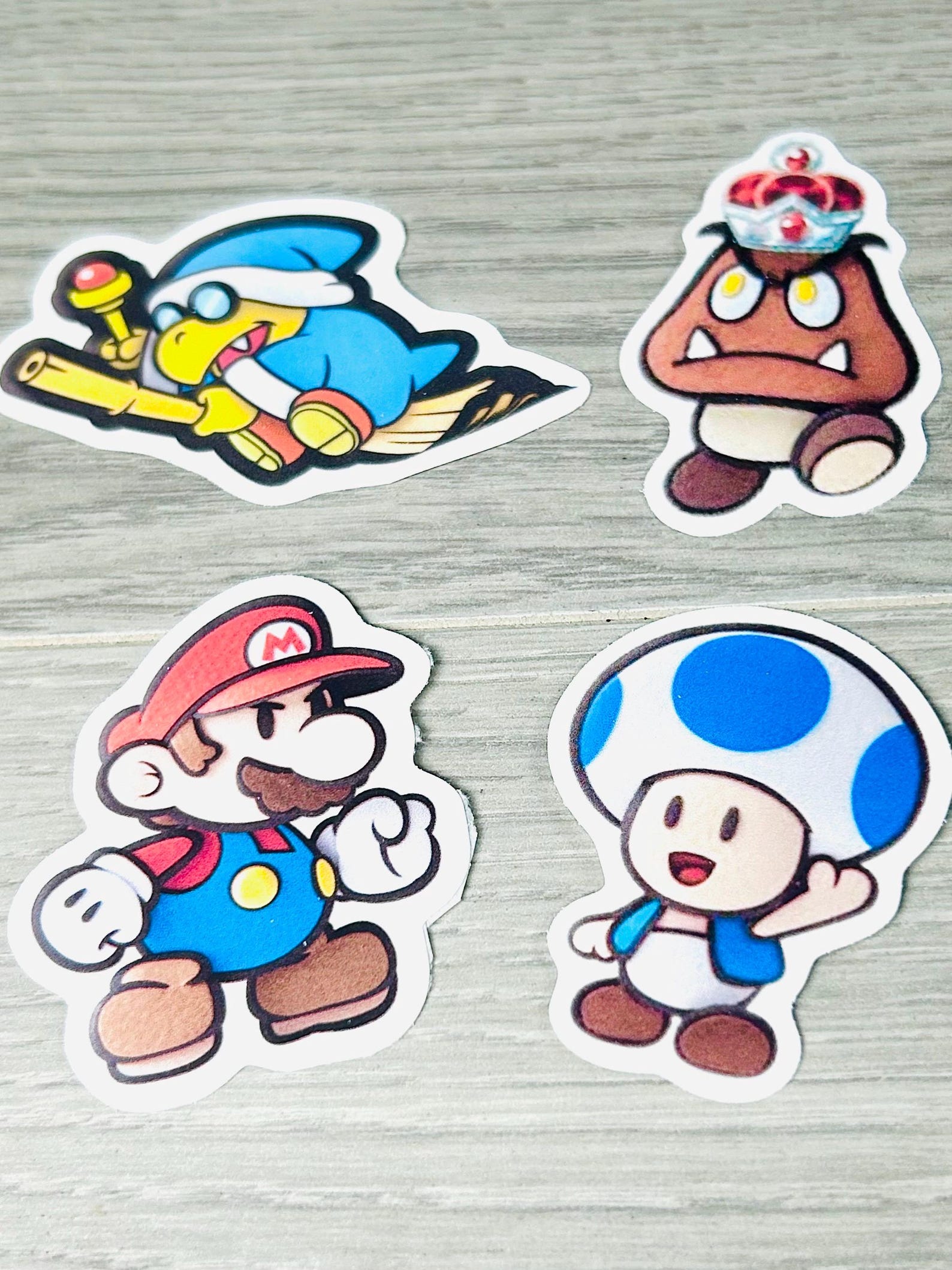 Paper Mario Inspired Vibrant Die-cut Stickers Glossy Paper Homemade 14 ...