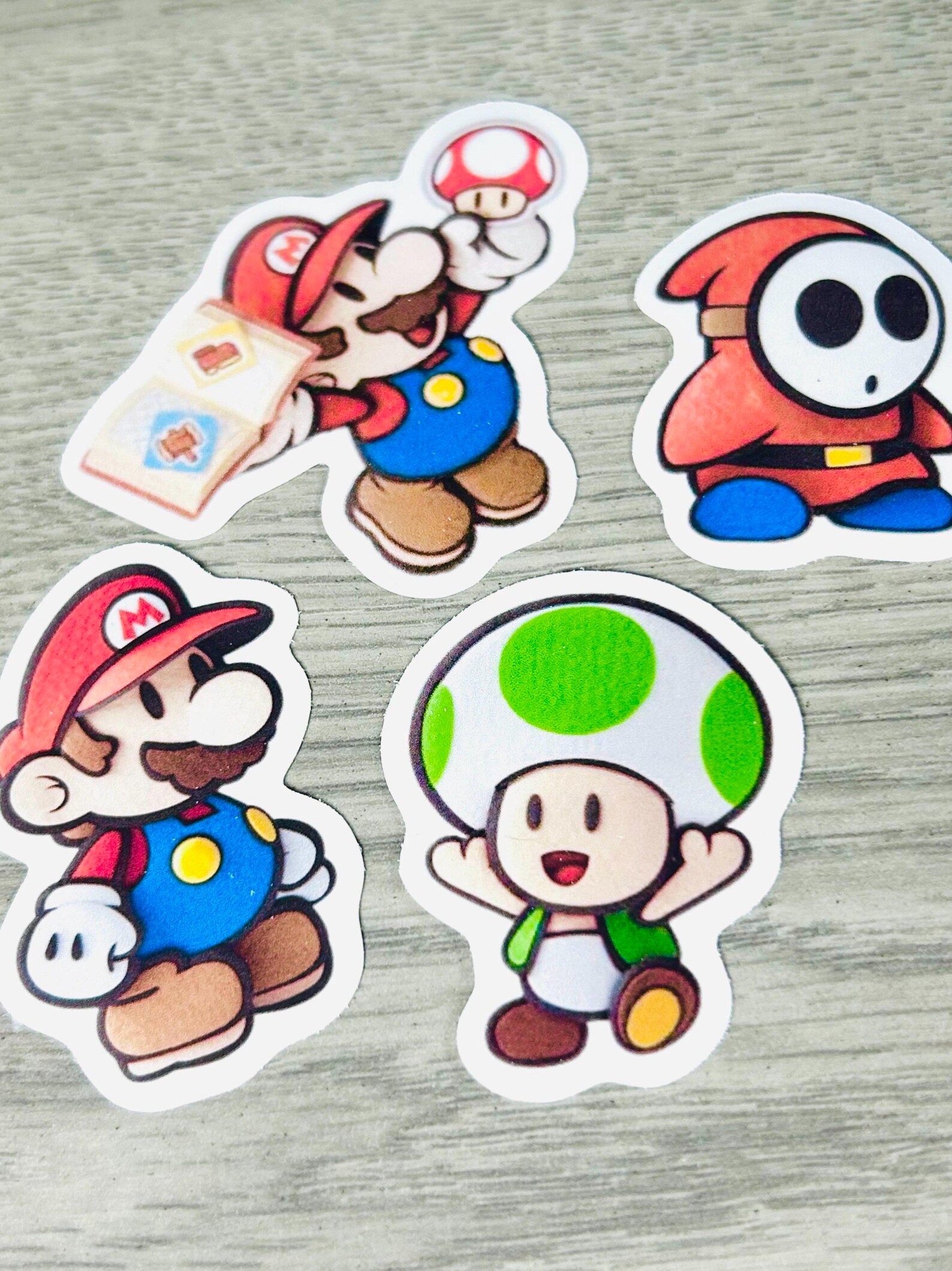 Paper Mario Inspired Vibrant Die-cut Stickers Glossy Paper Homemade 14 ...