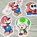 Paper Mario Inspired Vibrant Die-cut Stickers Glossy Paper Homemade 14 ...