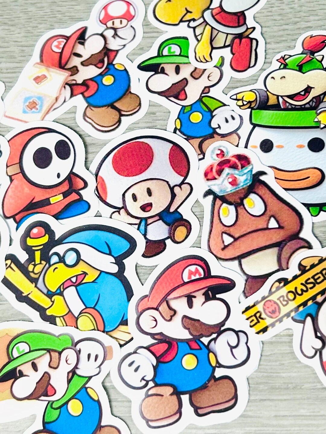 Paper Mario Inspired Vibrant Die-cut Stickers Glossy Paper Homemade 14 ...