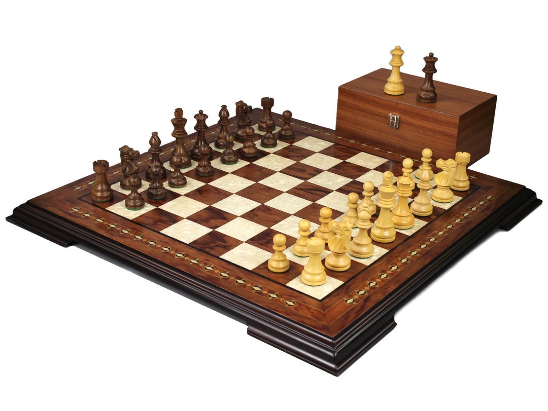 Wooden Helena Chess Set Rosewood 20 Weighted Sheesham - Etsy