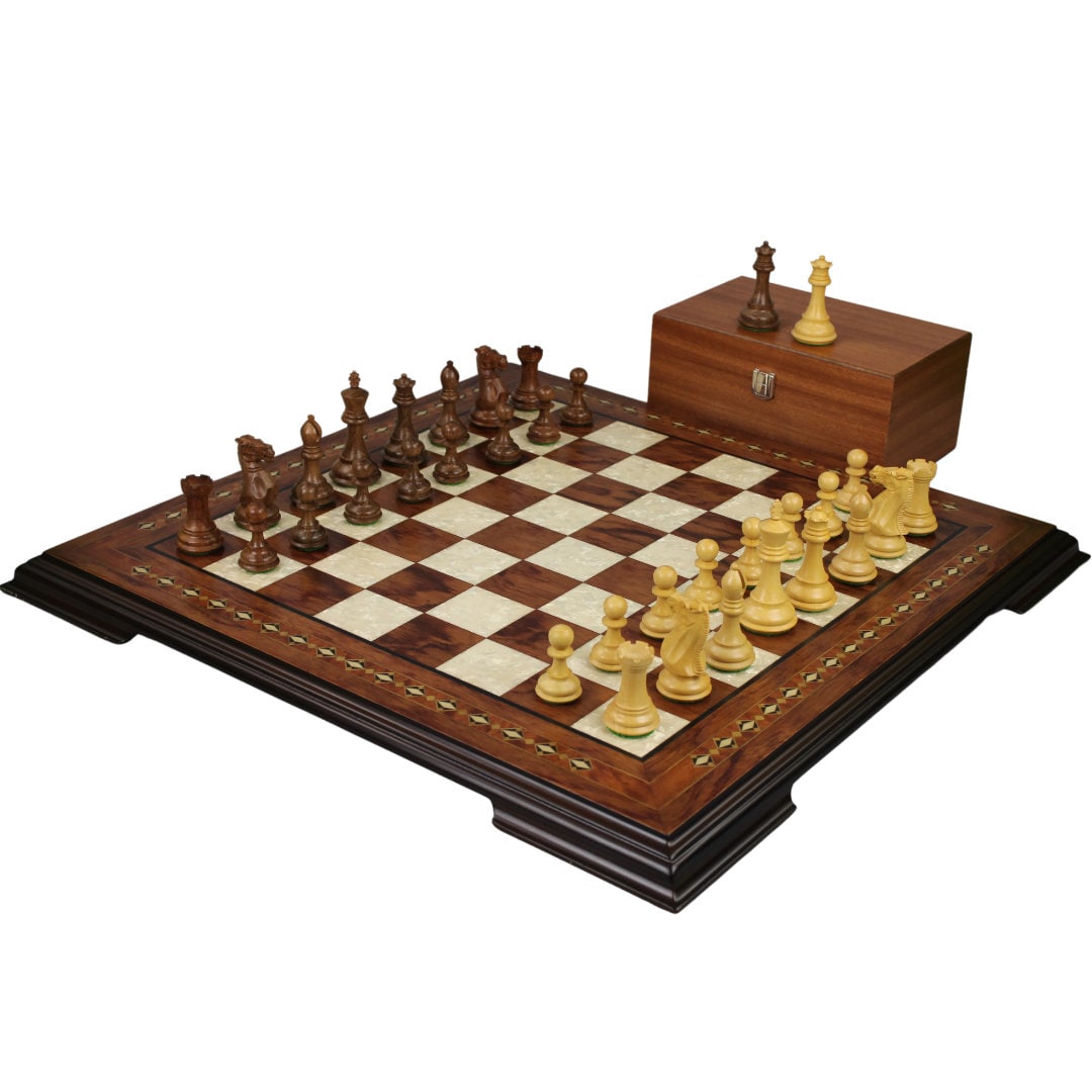 Rosewood Chess Set 20 Inch With Helena Chess Board and Weighted ...