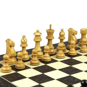 Wooden Chess Set Tiger Ebony Board With Sheesham Weighted - Etsy