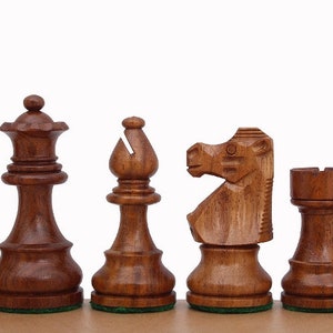 Wooden Chess Set Tiger Ebony Board With Sheesham Weighted | Etsy