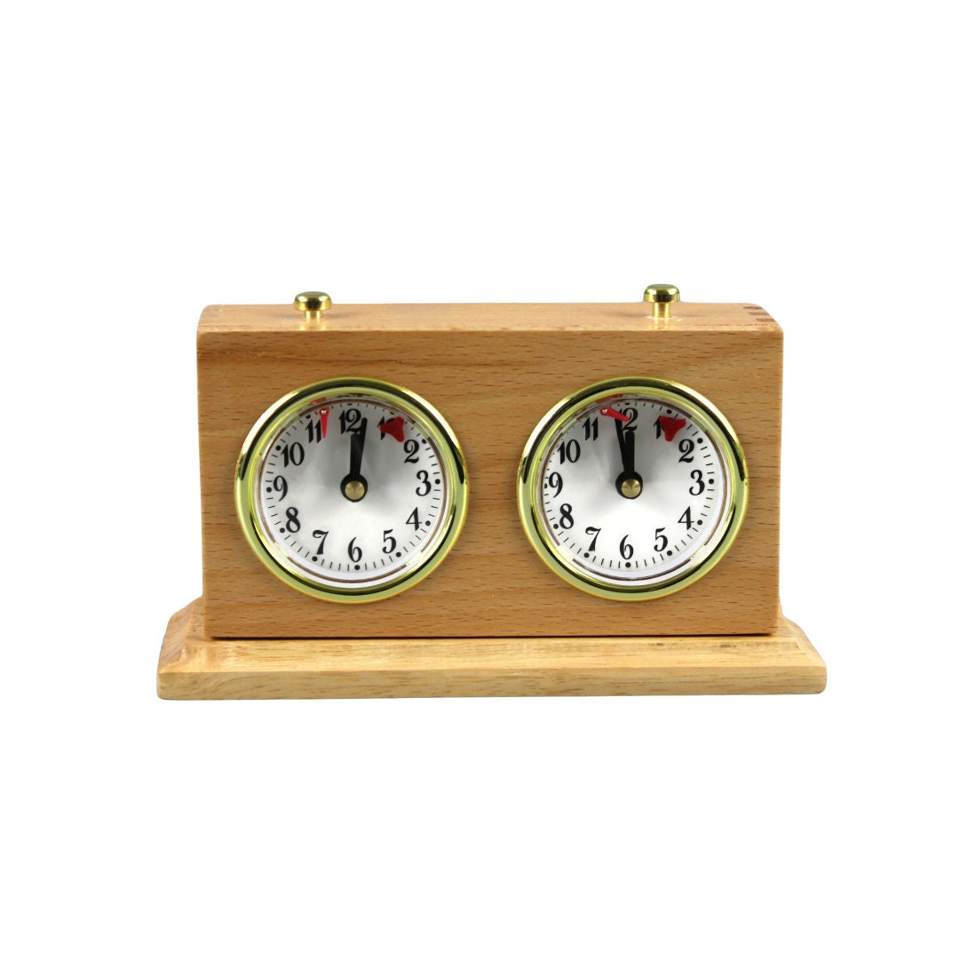Natural Turnier Analog Wood Chess Clock With Stand - Etsy