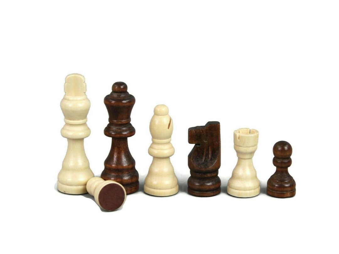 Chess Pieces With Sliding Storage Box Wooden - Etsy