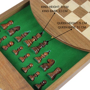 Solid Wood Sheesham Round Chess Set 14 Inch - Etsy