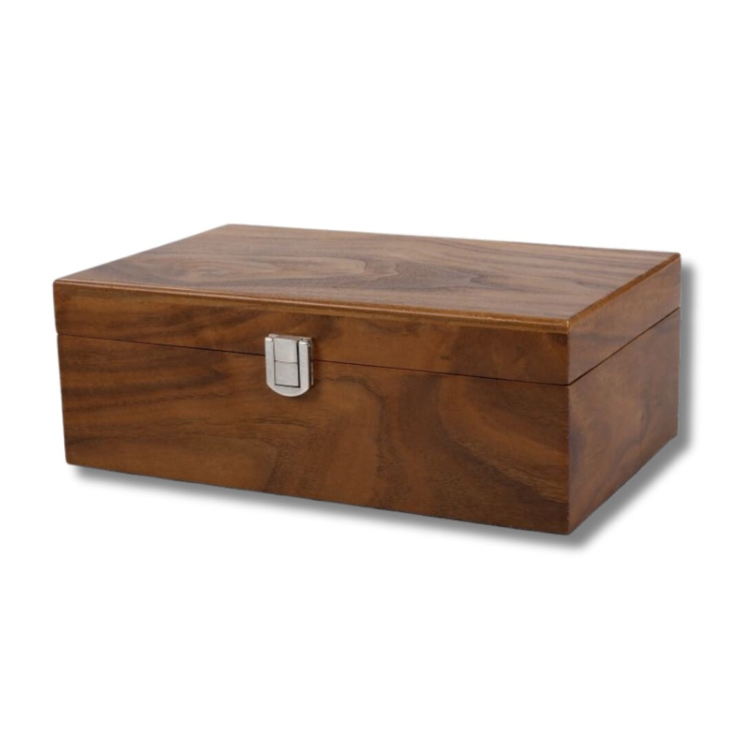 Large Walnut Chess Box Large Metal Clasp 4.25 Inch - Etsy