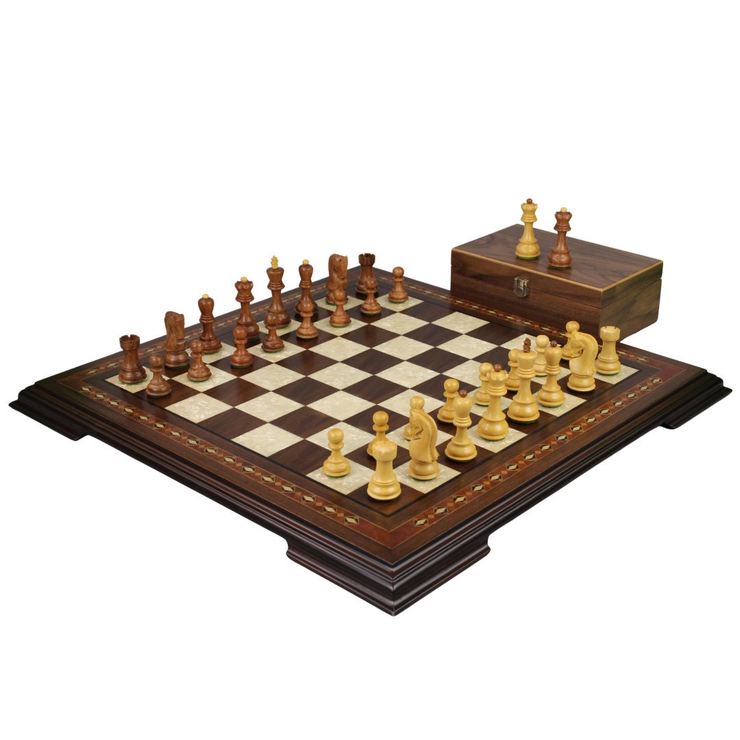 Helena Chess Set Walnut 20 Sheesham Zagreb Staunton Pieces 3.75 - Etsy