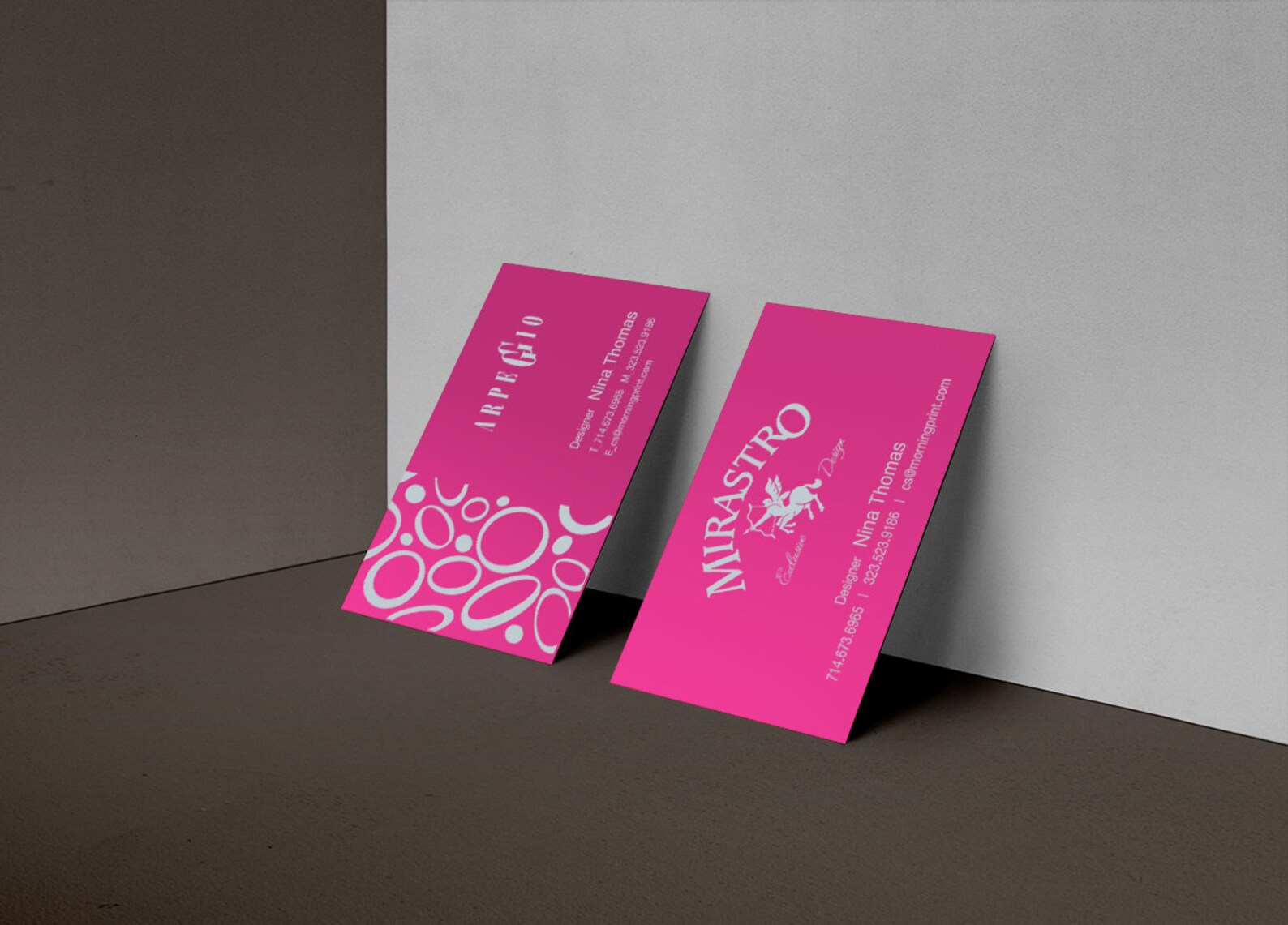 Colored Paper Business Cards With White Ink Unique Business Cards, Pink ...