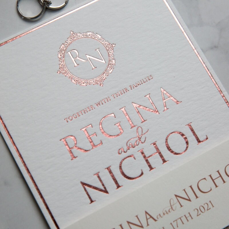 Cotton Paper Full Foil Invitations 600gsm Cotton Invitations - Etsy