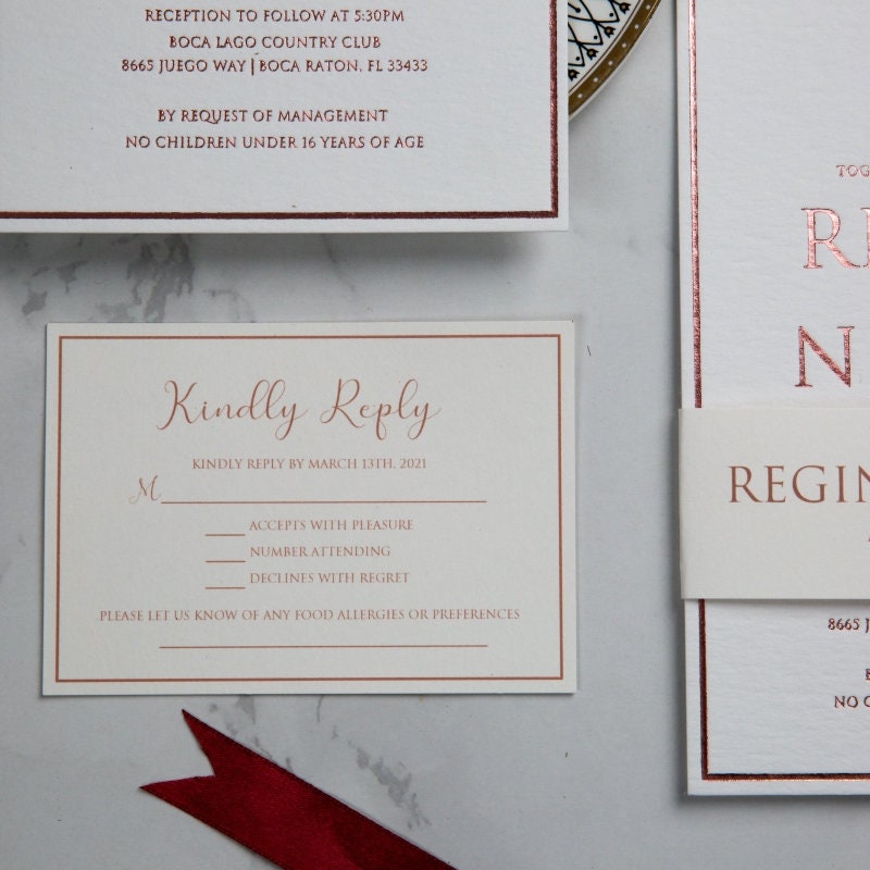 Cotton Paper Full Foil Invitations 600gsm Cotton Invitations - Etsy