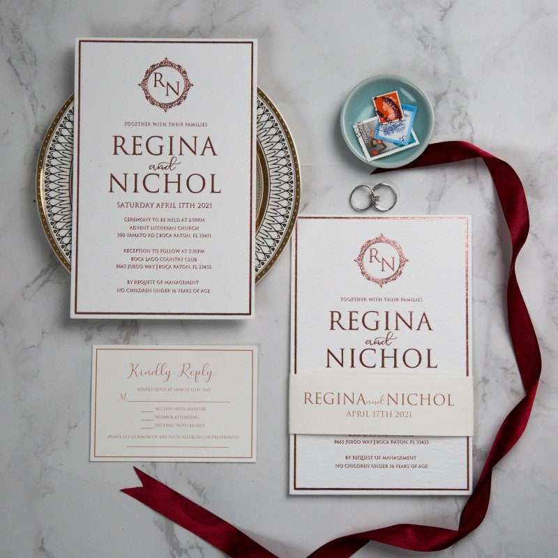 Cotton Paper Full Foil Invitations 600gsm Cotton Invitations - Etsy