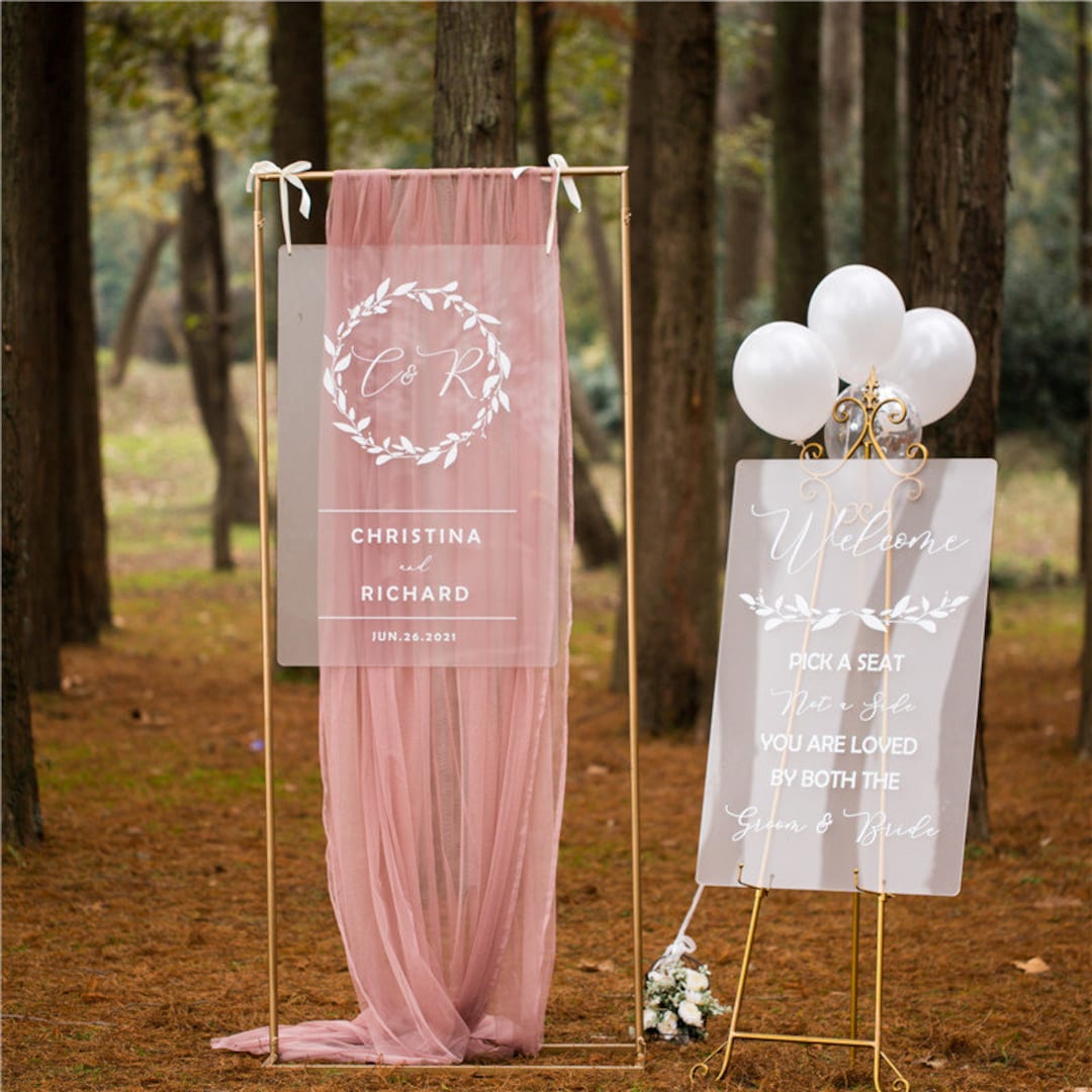 Custom Acrylic Wedding Welcome Signs Acrylic Wedding Signage - Etsy