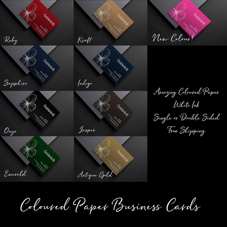 Colored Paper Business Cards With White Ink Unique Business Cards, Pink ...