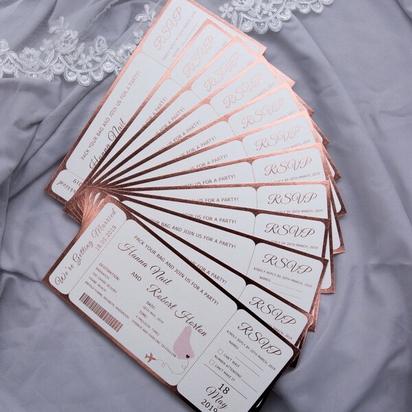 Ticket Style Invite - Etsy