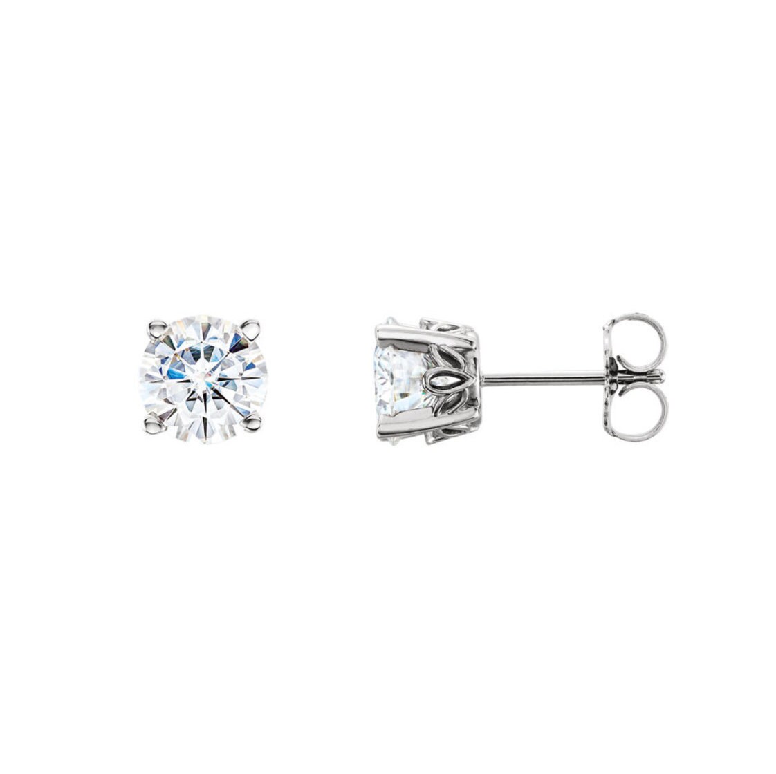 Moissanite Stud Earrings 2ct