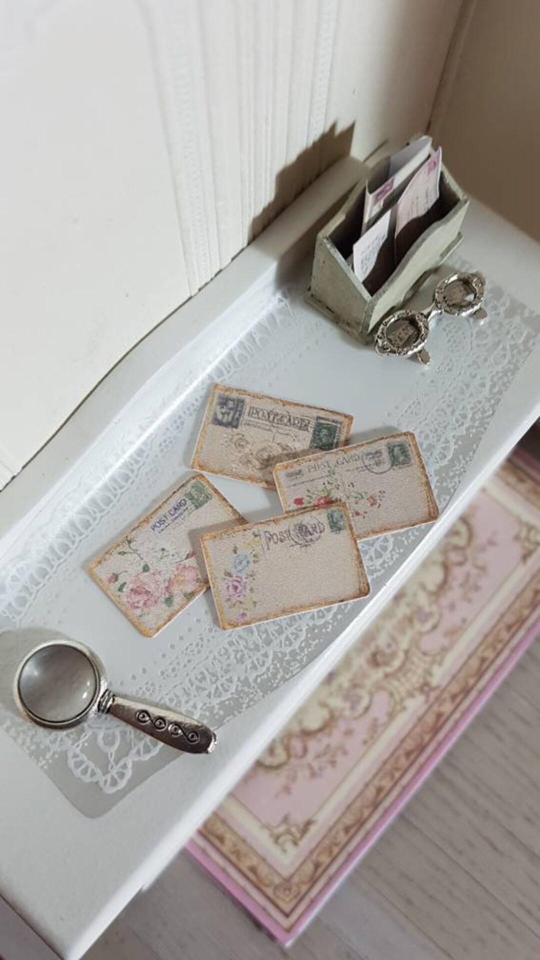 Miniature Postcards,distressed Paper,vintage Postcards,dollhouse ...