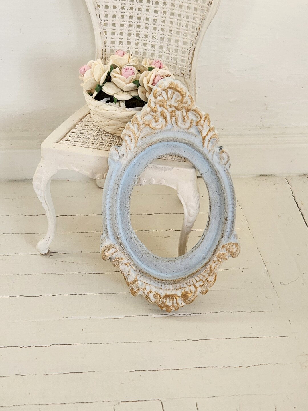 Dollhouse Shabby Chic, Shabby Chic Frame, Miniature Frame, Ornate Frame ...
