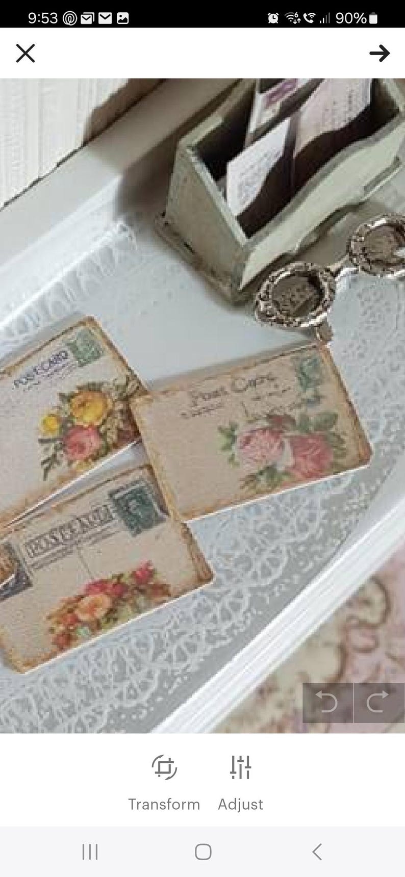 Miniature Postcards, Distressed Paper, Vintage Postcards, Dollhouse ...
