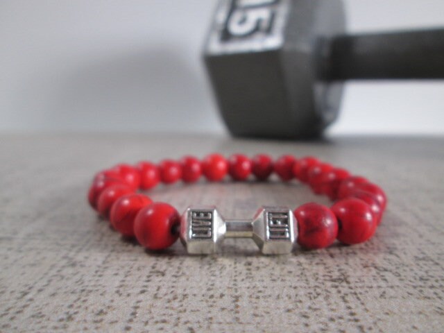 Dumbbell Barbell Bracelet, Bodybuilder Gift, Bodybuilding Jewelry ...