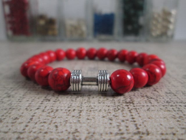 Dumbbell Barbell Bracelet, Bodybuilder Gift, Bodybuilding Jewelry ...