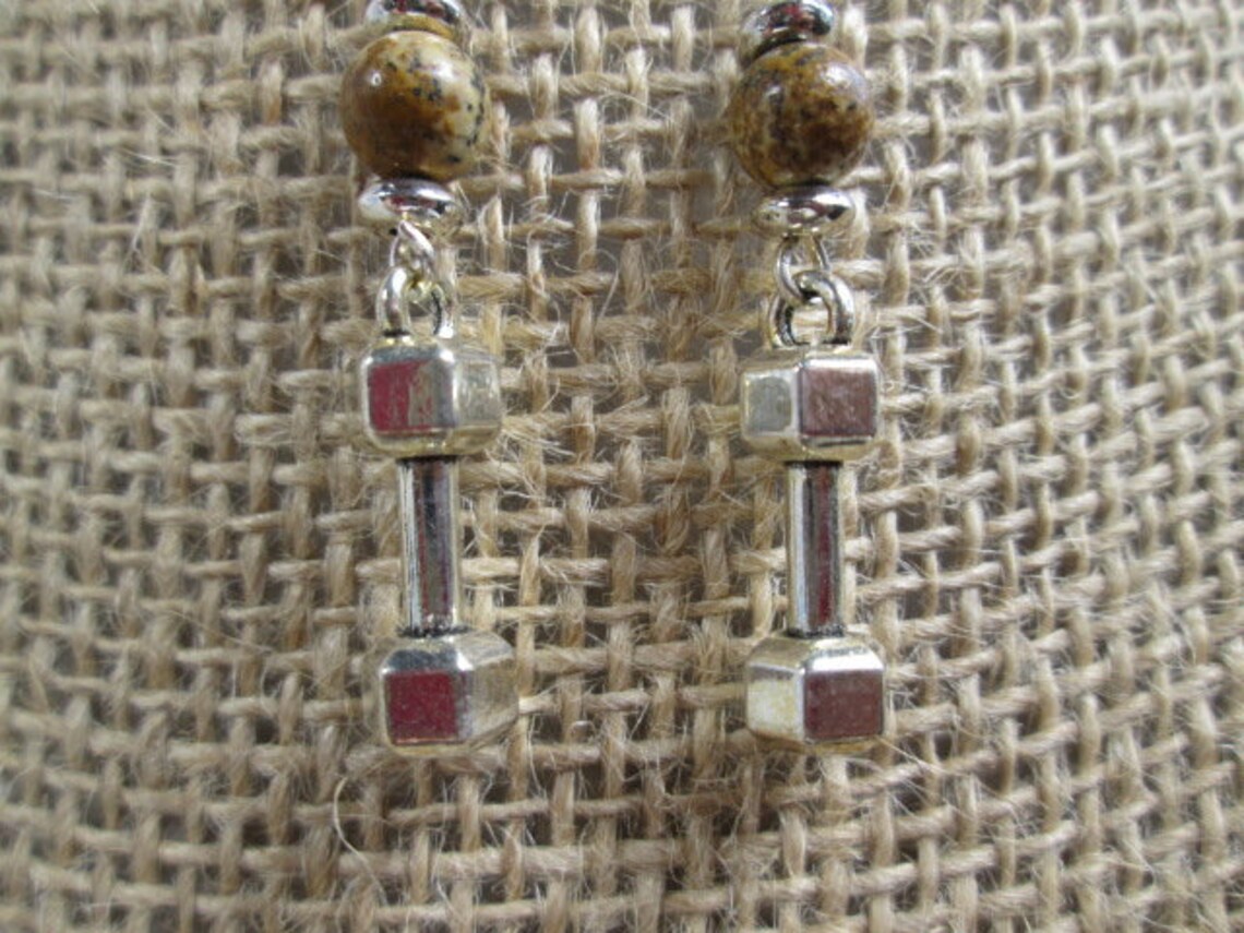 Dumbbell Barbell Earrings, Bodybuilder Gift, Bodybuilding Jewelry ...