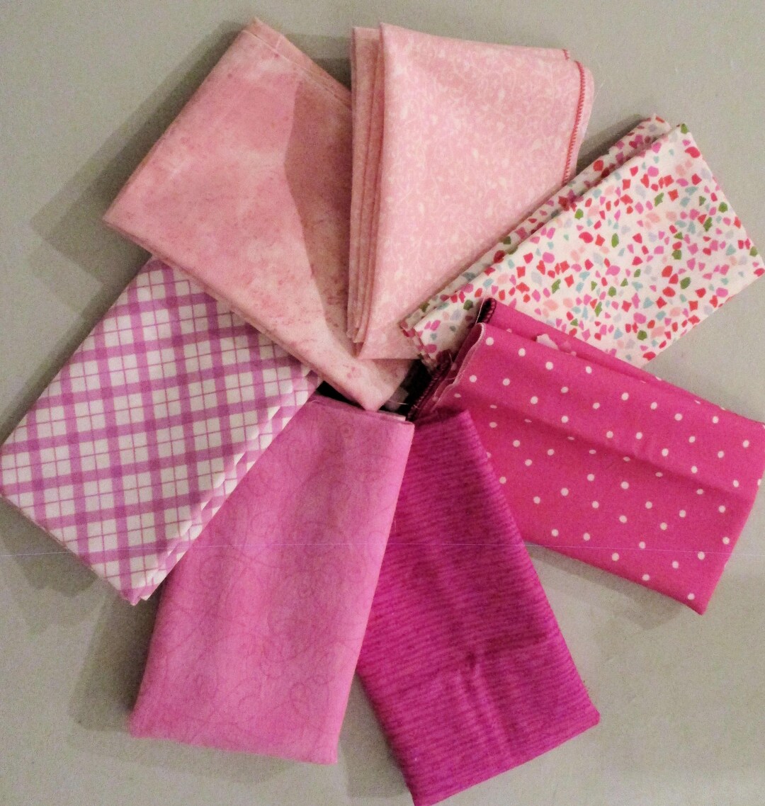 PINK FABRIC BUNDLE, 7 Different Pink Fabrics - Etsy