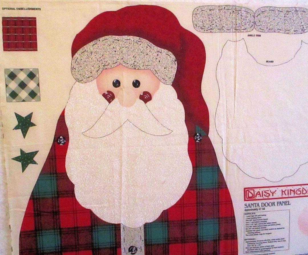 SANTA DOOR PANEL by Daisy Kingdom, Cut and Sew Panel - Etsy