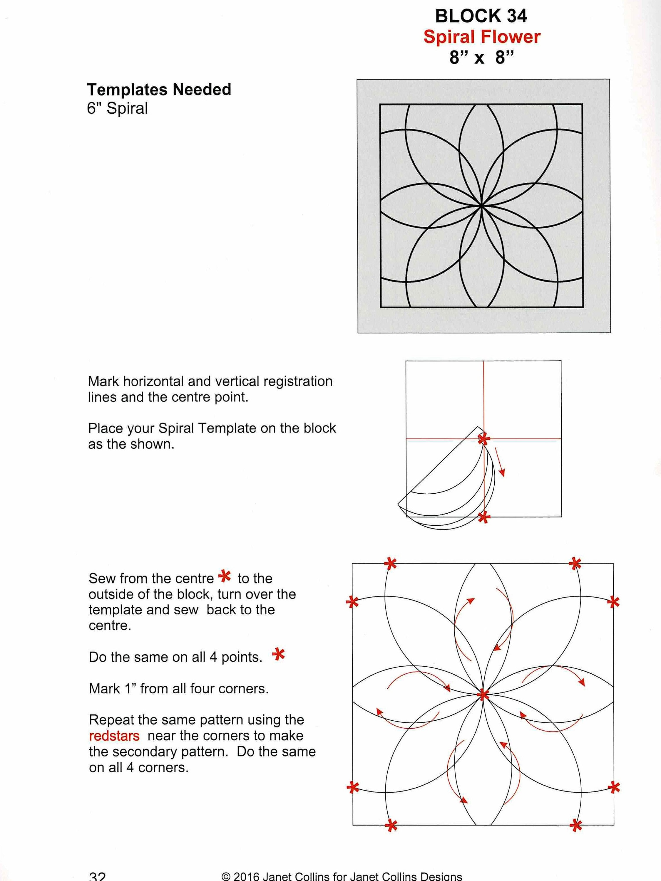 JANET COLLINS Ruler Quilt Design Book, Use With Westalee Design ...