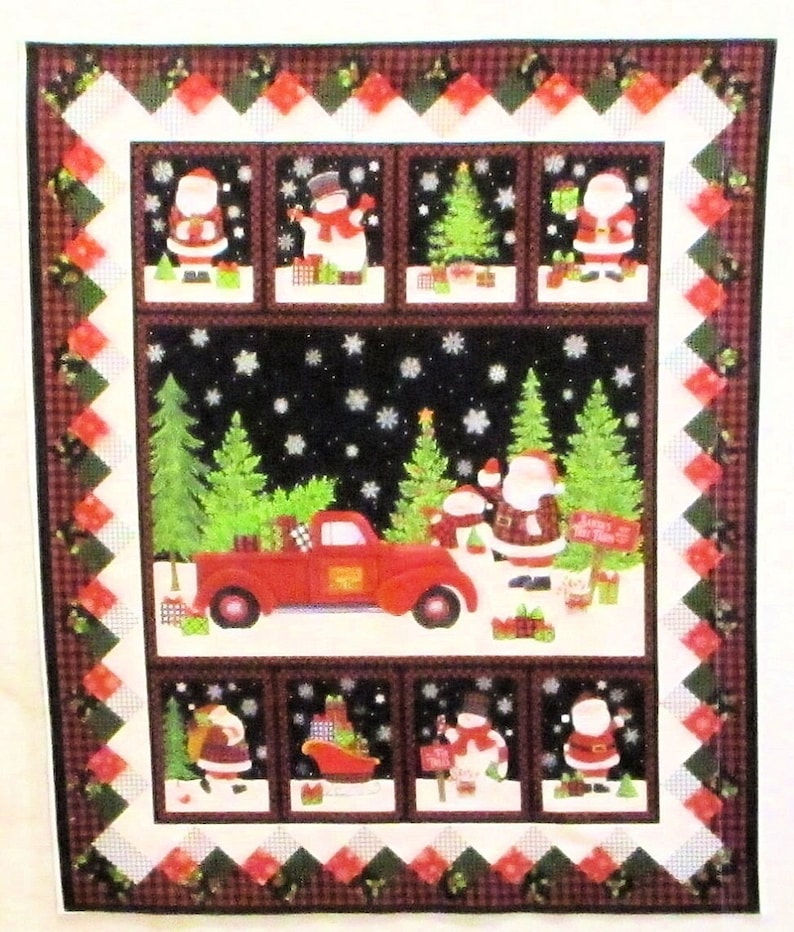SANTA’S TREE FARM Panel - Etsy