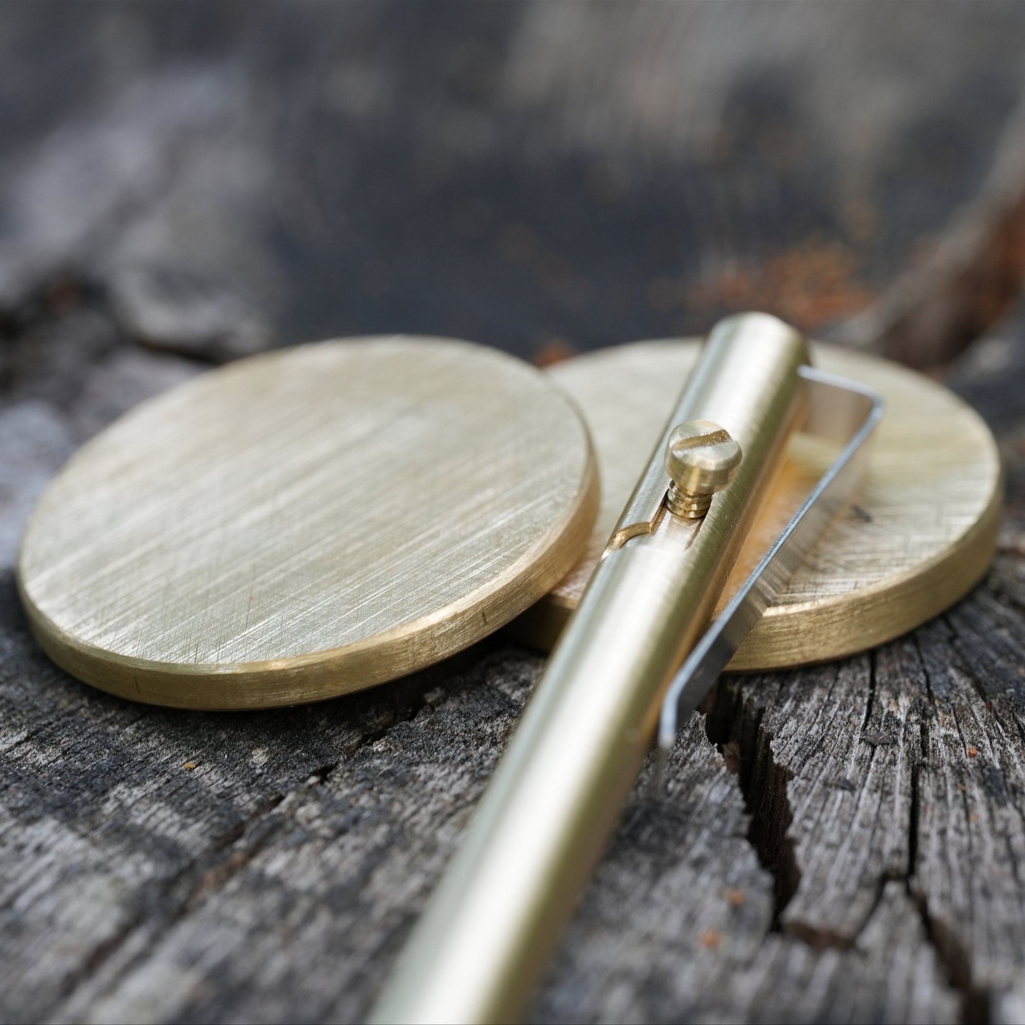 Minimalist Machined Bolt Action EDC Pen Brass With Clip - Etsy