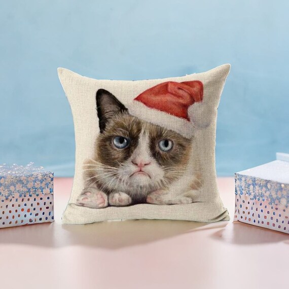 Grumpy Cat Christmas Hat