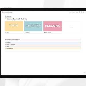 Notion Dashboard for Ecommerce, Notion Template for Business, Sales ...
