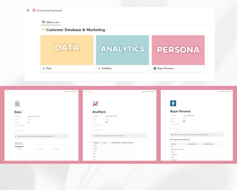 Notion Dashboard for Ecommerce, Notion Template for Business, Sales ...