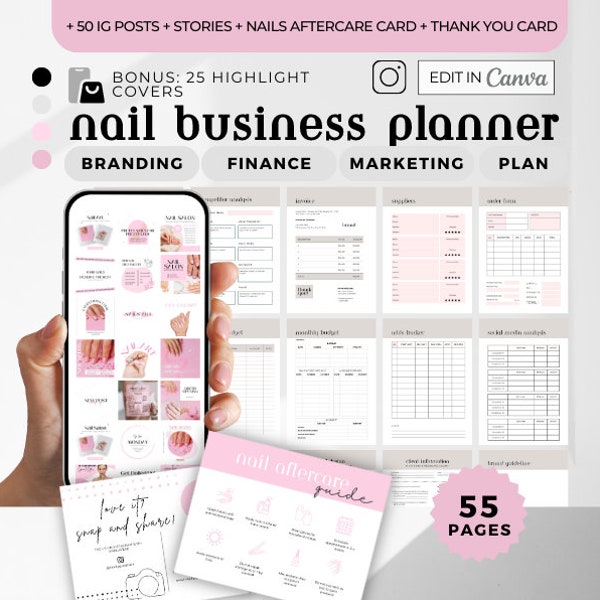 Nail Tech Planner - Etsy