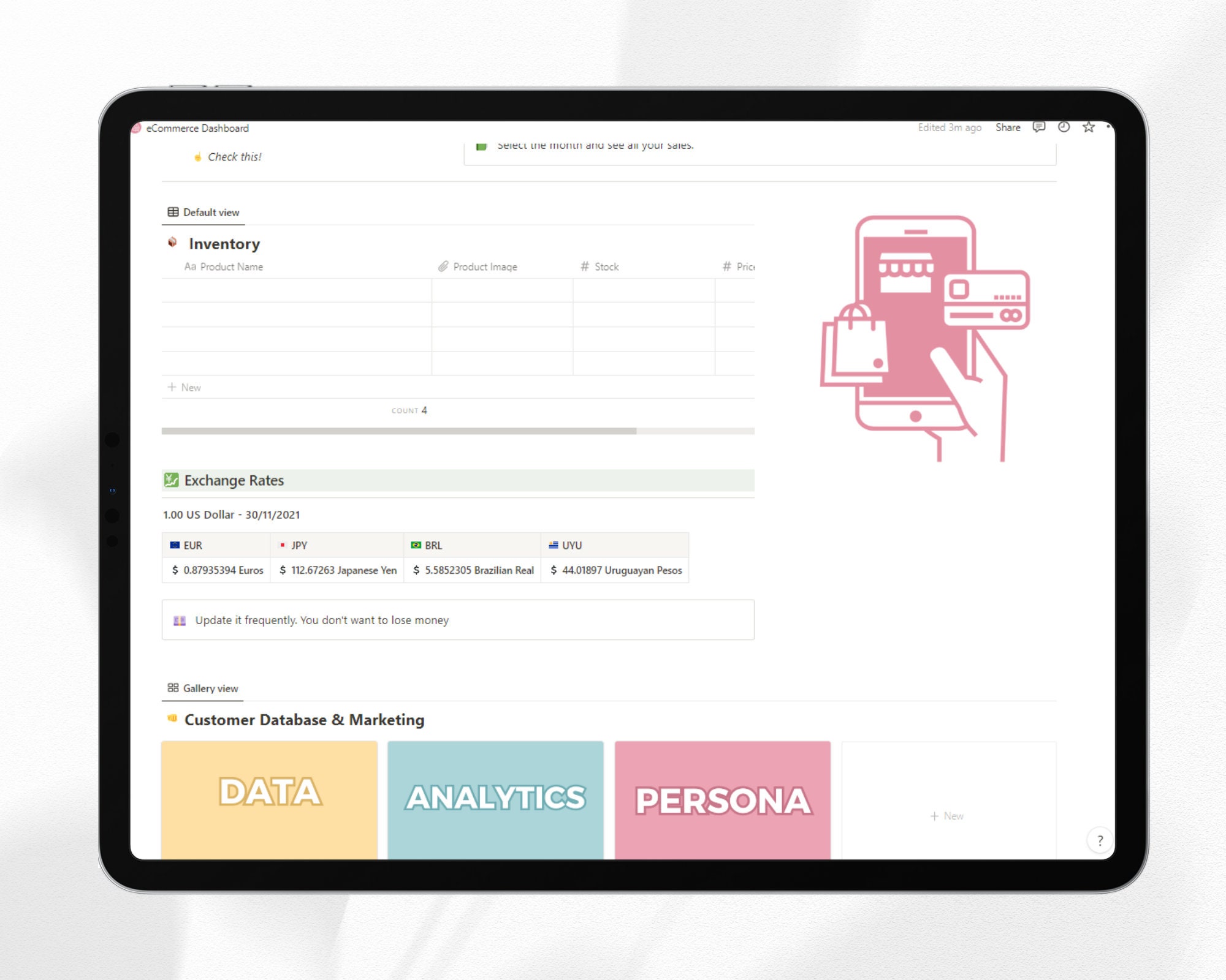 Notion Dashboard for Ecommerce, Notion Template for Business, Sales ...