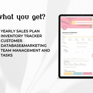 Notion Dashboard for Ecommerce, Notion Template for Business, Sales ...