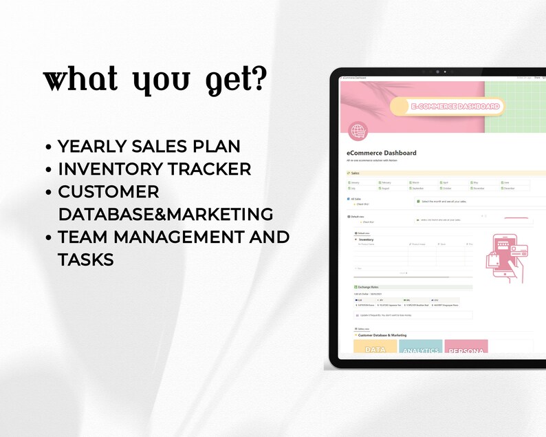 Notion Dashboard for Ecommerce, Notion Template for Business, Sales ...