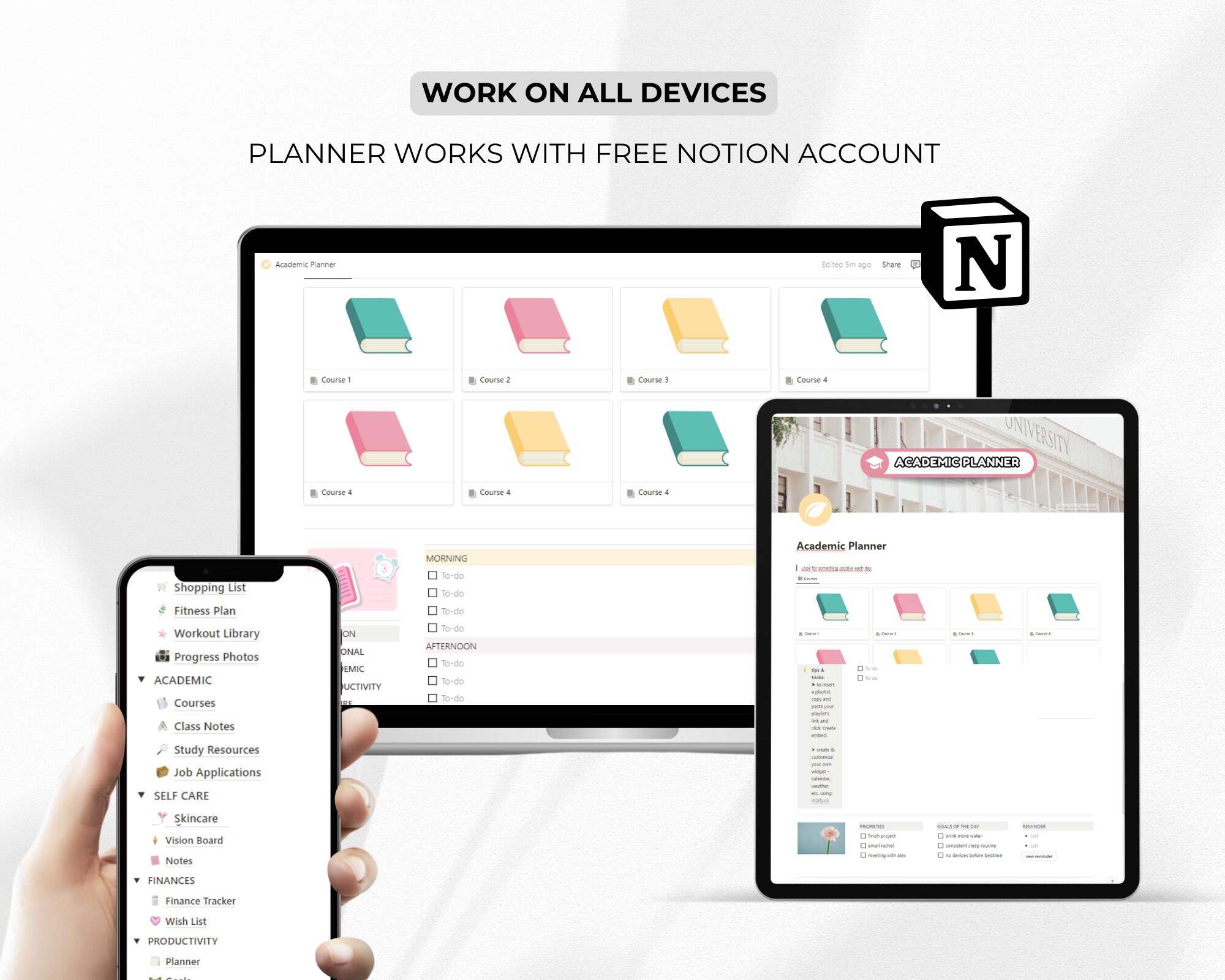 Notion Template Academic Planner, ADHD Planner, Student Notion ...