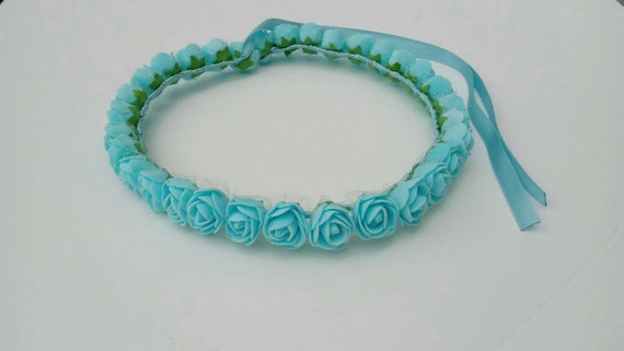 Light Blue Flower Crown Boy Baby Shower Crown Light Blue | Etsy
